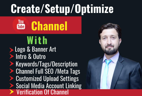 Create and setup youtube channel with complete seo by Smart_techno | Fiverr