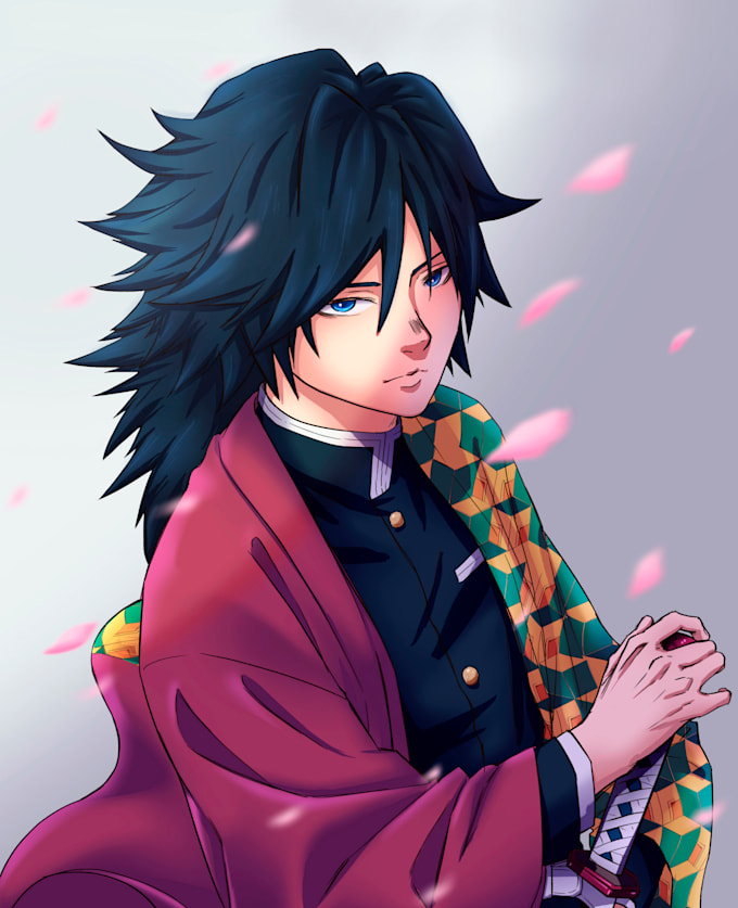 Draw you in demon slayer style by Yustiel | Fiverr