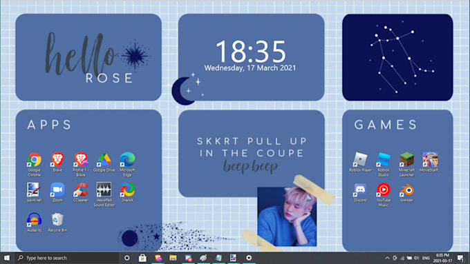 Make you a personalized laptop wallpaper by Iirosie1 | Fiverr
