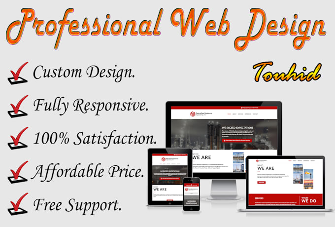 Design responsive website using html, css, jquery, bootstrap by Touhidulislam21 | Fiverr