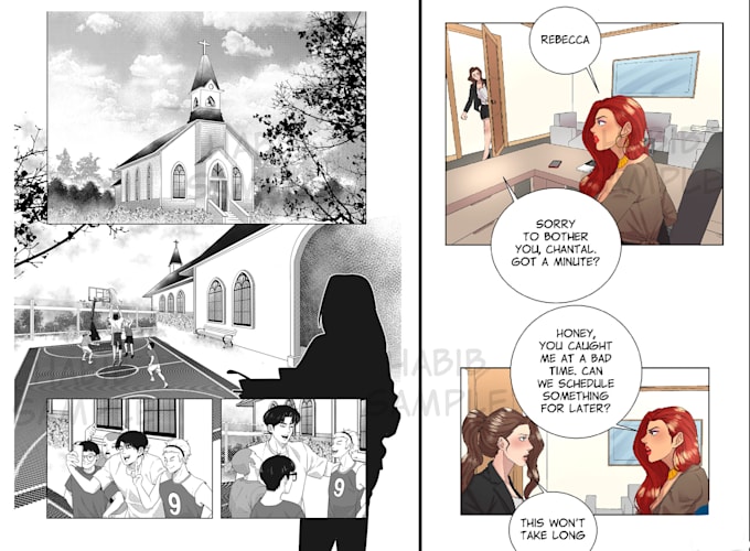 Draw one page manga or webtoons based on your story by Fanmud | Fiverr