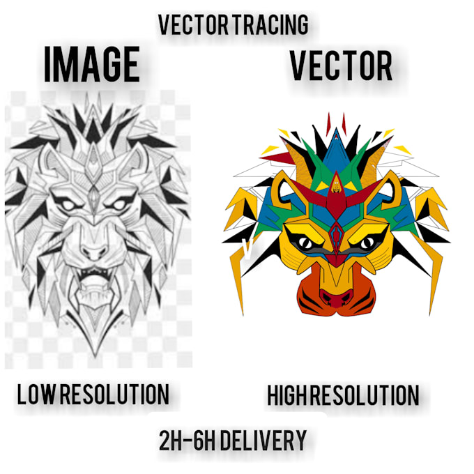 Vector trace, convert, redraw, recreate logo or image by Rezzaf7 | Fiverr
