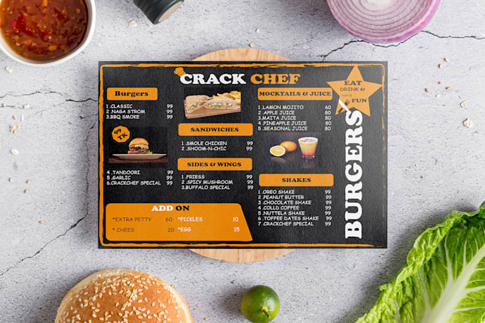 Design exclusive restaurant menu card coffeeshop menu food menu within ...