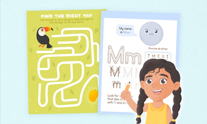 Design custom activity books and worksheets for children by Amymeryc ...