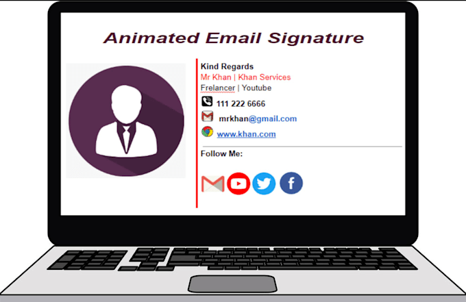 Design animated email signature and clickable html by Ayazjadoon2000 ...