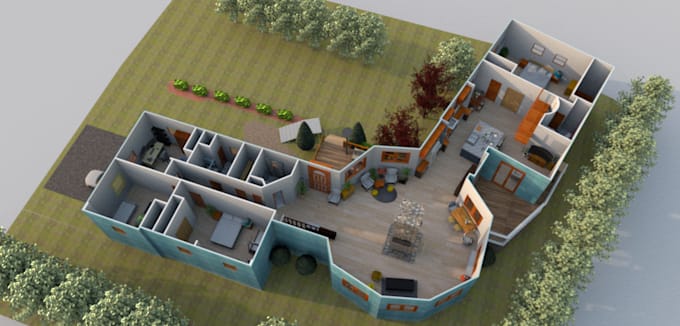 Make a 3d floor plan for home assistant by Hired4ucom | Fiverr