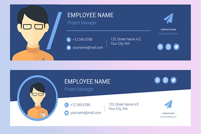 Make modern clickable email signature and clickable html email template ...