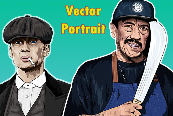 Draw professional vector face portrait from photo by Haseeb1h24 | Fiverr