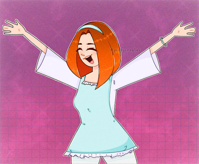 Create a custom cartoon character design by Pinkycreates | Fiverr