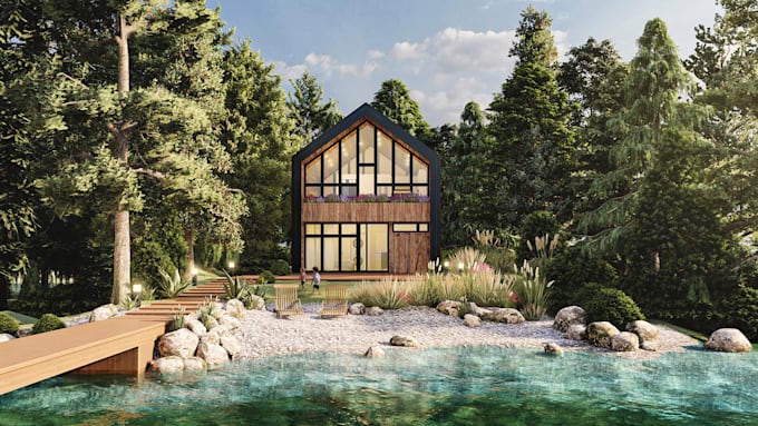 Do realistic render cgi 3d architectural visualization from plan by ...