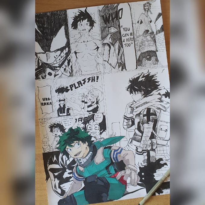 Make a manga panel draw of your favorite character by Drawtimech | Fiverr