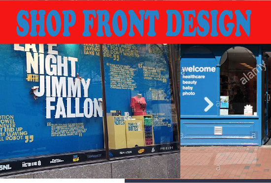 Design amazing ,eye catching shop front, window graphics by Amajd34 ...