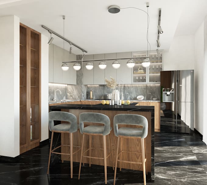 Create realistic interior design renders by Dinaahmedd | Fiverr