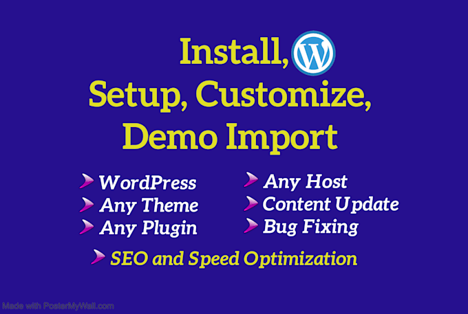Install, setup wordpress theme, plugin, import demo content, customize website by Morsalin360 ...
