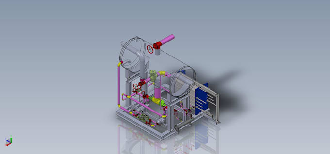 Hacer freecad mecánico de tuberías pid 3d 2d, patín, estructural, diseño
