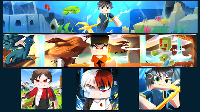 Create a profile or banner with your minecraft skin by Driwios | Fiverr