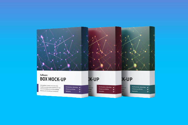 Design digital product 3d box mockup and software box mockup by Ibrar ...