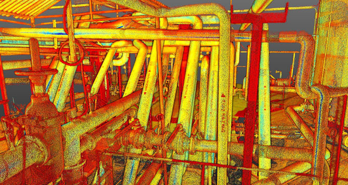 Design piping models and mechanical structures using point clouds by ...