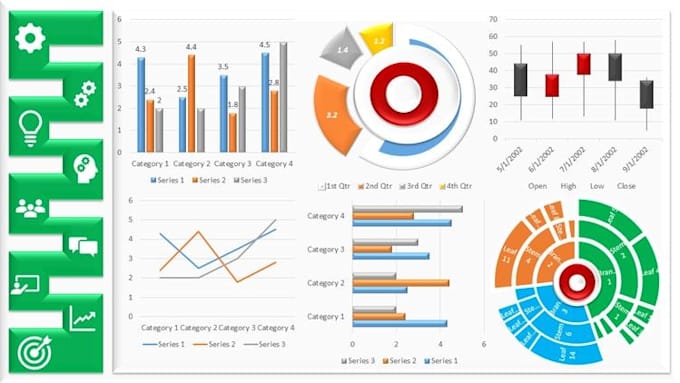 Make eye catching data visualization in excel dash board by Tasneem1985 ...
