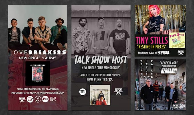 Create eye catching social media adverts for your bands album, ep or ...