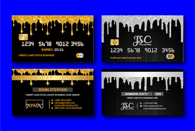 Credit card style luxury business card design by Sakibulsafwan | Fiverr