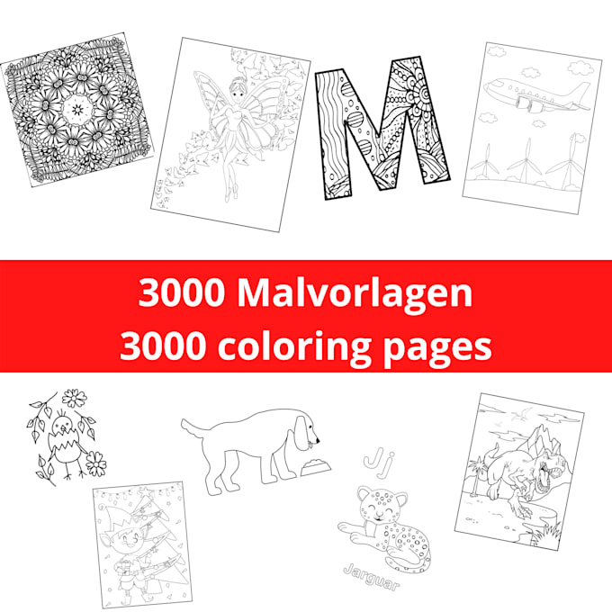 Give you 3000 coloring pages by Julion60 | Fiverr