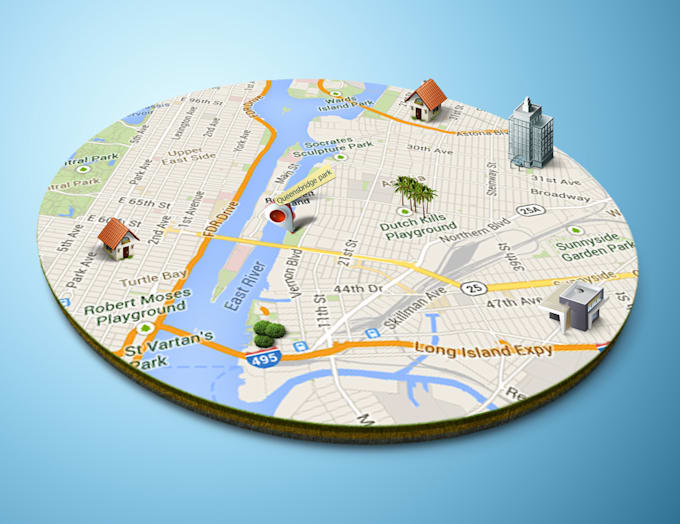 Create your map into a google 3d map by Designmania | Fiverr