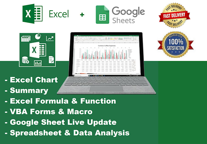 Excel summary, vlookup, pivot table and chart by Atifumair | Fiverr