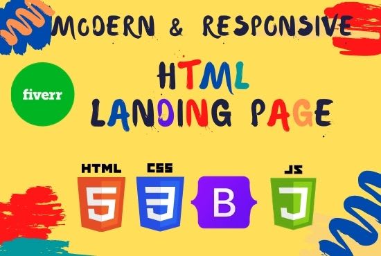 Design a responsive html landing page by Designer_meher | Fiverr