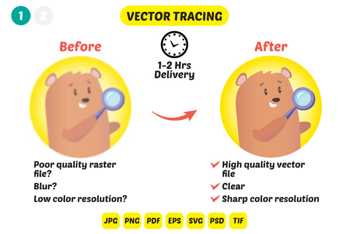 Trace vectors and make more transitions by Ingraphics | Fiverr