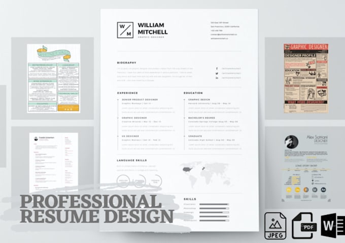 Design a professional, appealing resume and cv template for you by ...