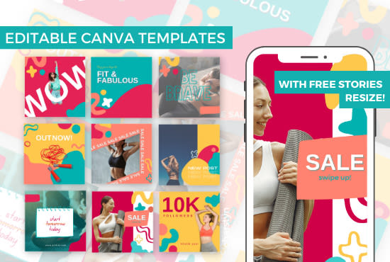 Design editable canva templates for your social media posts by Charstyn ...