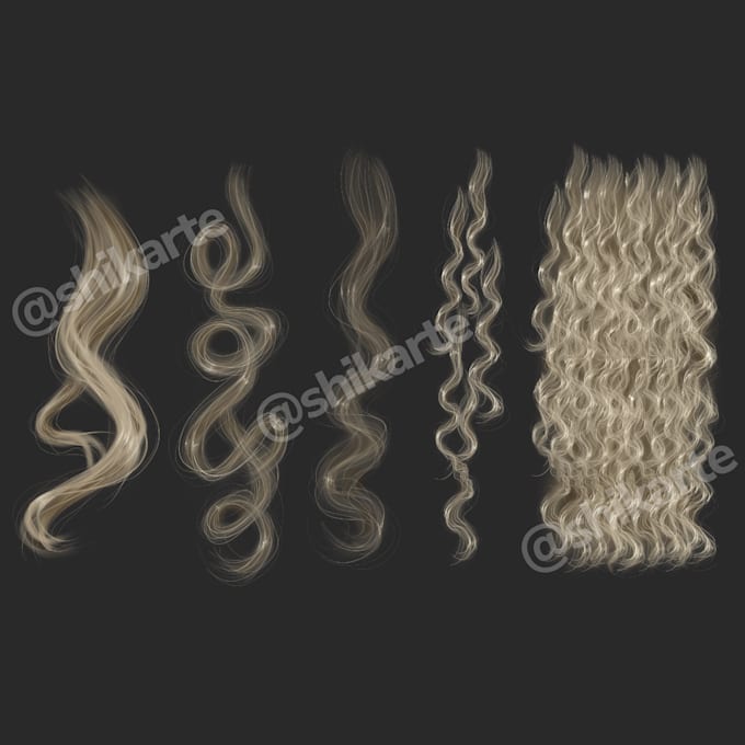 Create realistic hair strands by Shikarte | Fiverr