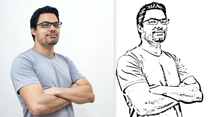 Make your photo outline drawing by Epicworker100 | Fiverr