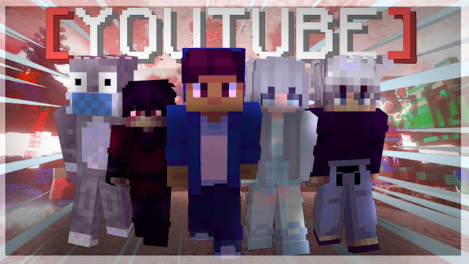 Make you a 3d minecraft bedwars thumbnail in 48h by Finnnotfound | Fiverr