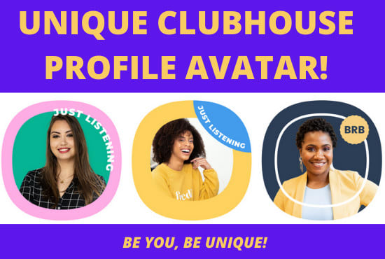 Create an awesome custom made clubhouse profile picture by Shkar10 | Fiverr