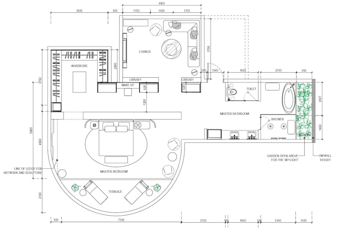 Draw 2d architecture autocad drawings by Pacpac01 | Fiverr