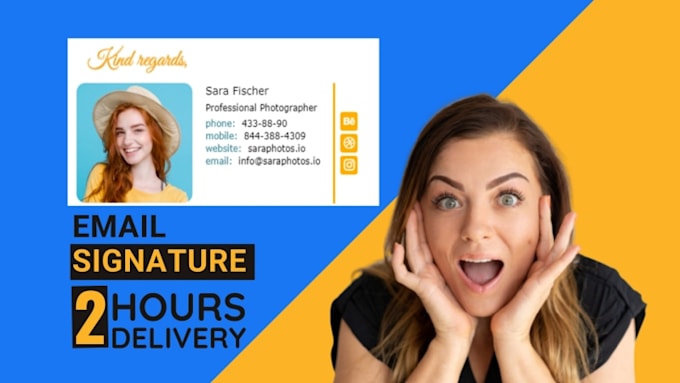 Design professional clickable html email signature by Digitalnimo | Fiverr