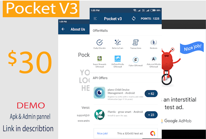Give source code app android rewards app pocket by Abubakarkahie | Fiverr