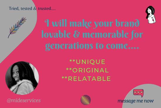 Create memorable and relatable brand names and slogans by Mideservices ...