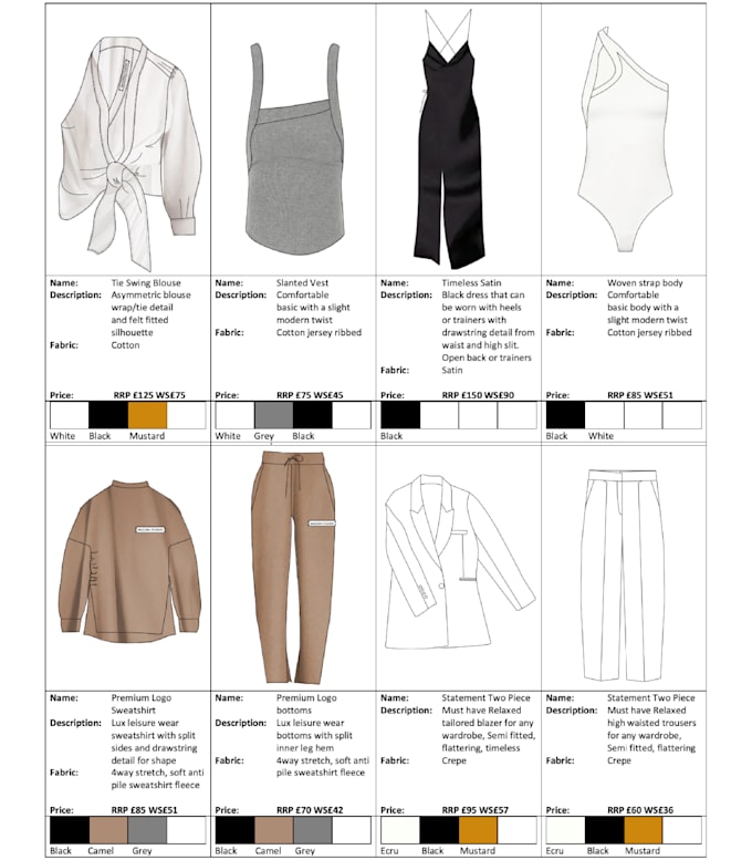 Create vector garment specs from 1 days by Mzmazura | Fiverr