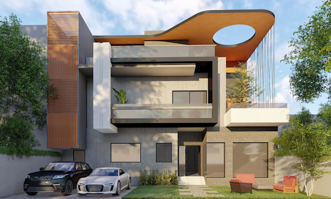 Design, model and render building elevation by Architgoel128 | Fiverr