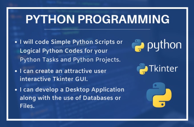 Do Python Project Task Write Python Script With Python Gui Tkinter By Osama710 Fiverr
