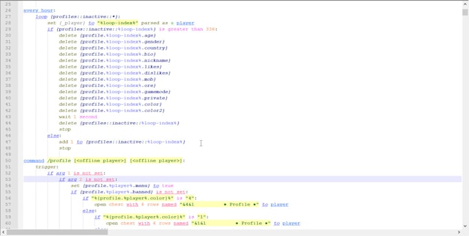 Create a custom minecraft skript for your minecraft server by Wessel06 ...
