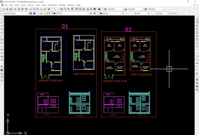 Draw your house plan in autocad 2d, by Abdulmughees737 | Fiverr