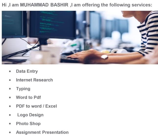 Do perfect data entry, logo design and typing by Bashir_muhammad | Fiverr