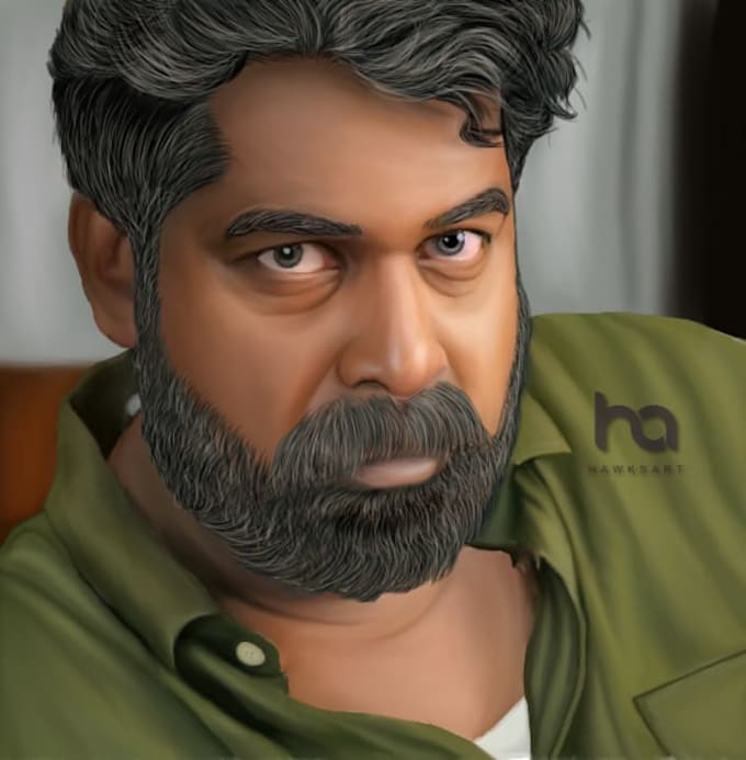 Do high quality realistic digital portrait drawings by Hawksart | Fiverr