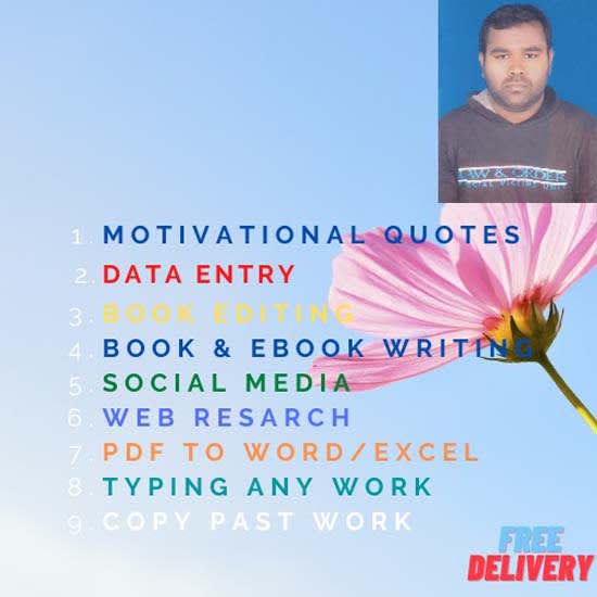Create motivational quotes images, any data entry work by Bappihira01 ...