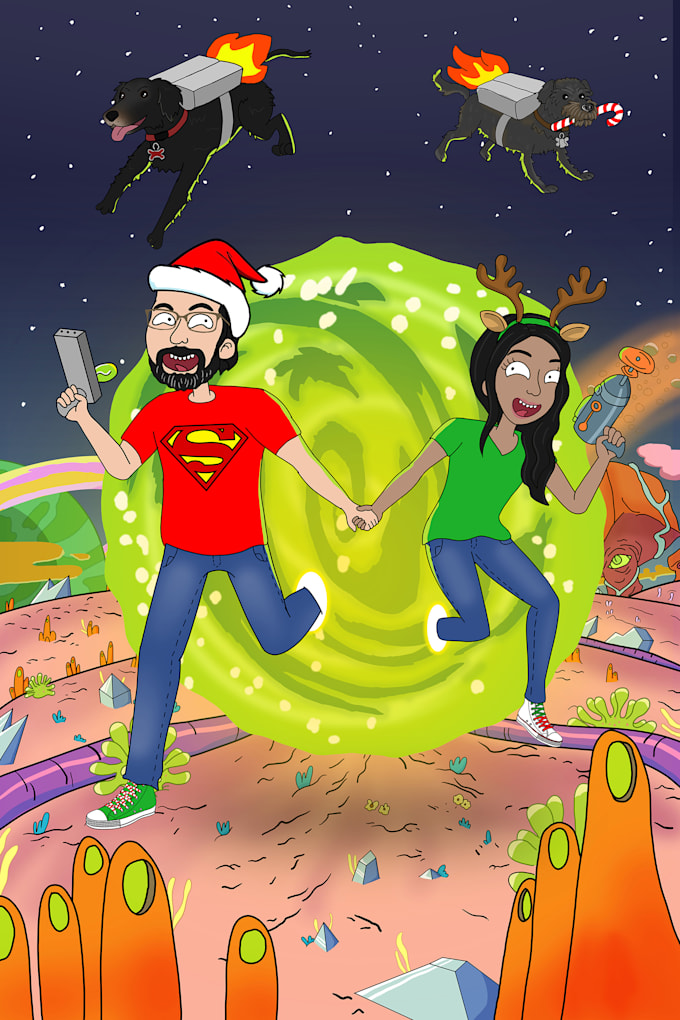 how to draw a rick and morty character