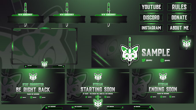 Design an unique twitch overlay by Zekuzo | Fiverr